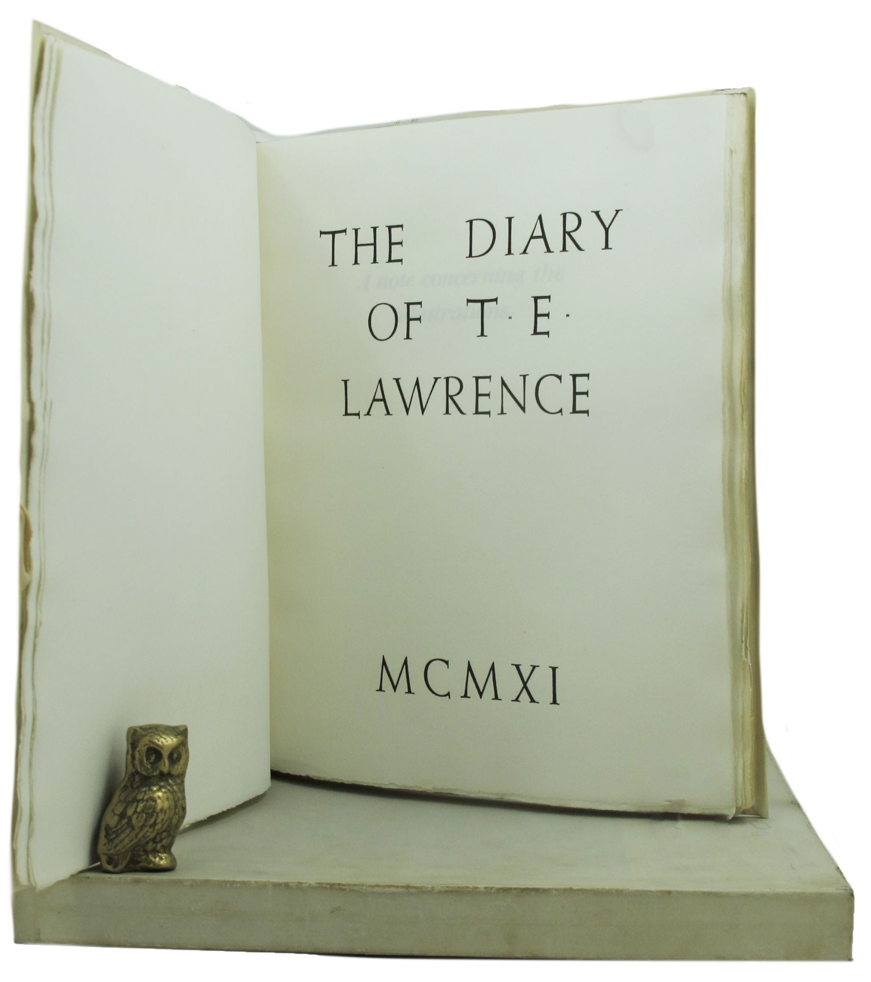 THE DIARY OF T. E. LAWRENCE MCMXI by Lawrence, T. E.: (1937) | Kay ...
