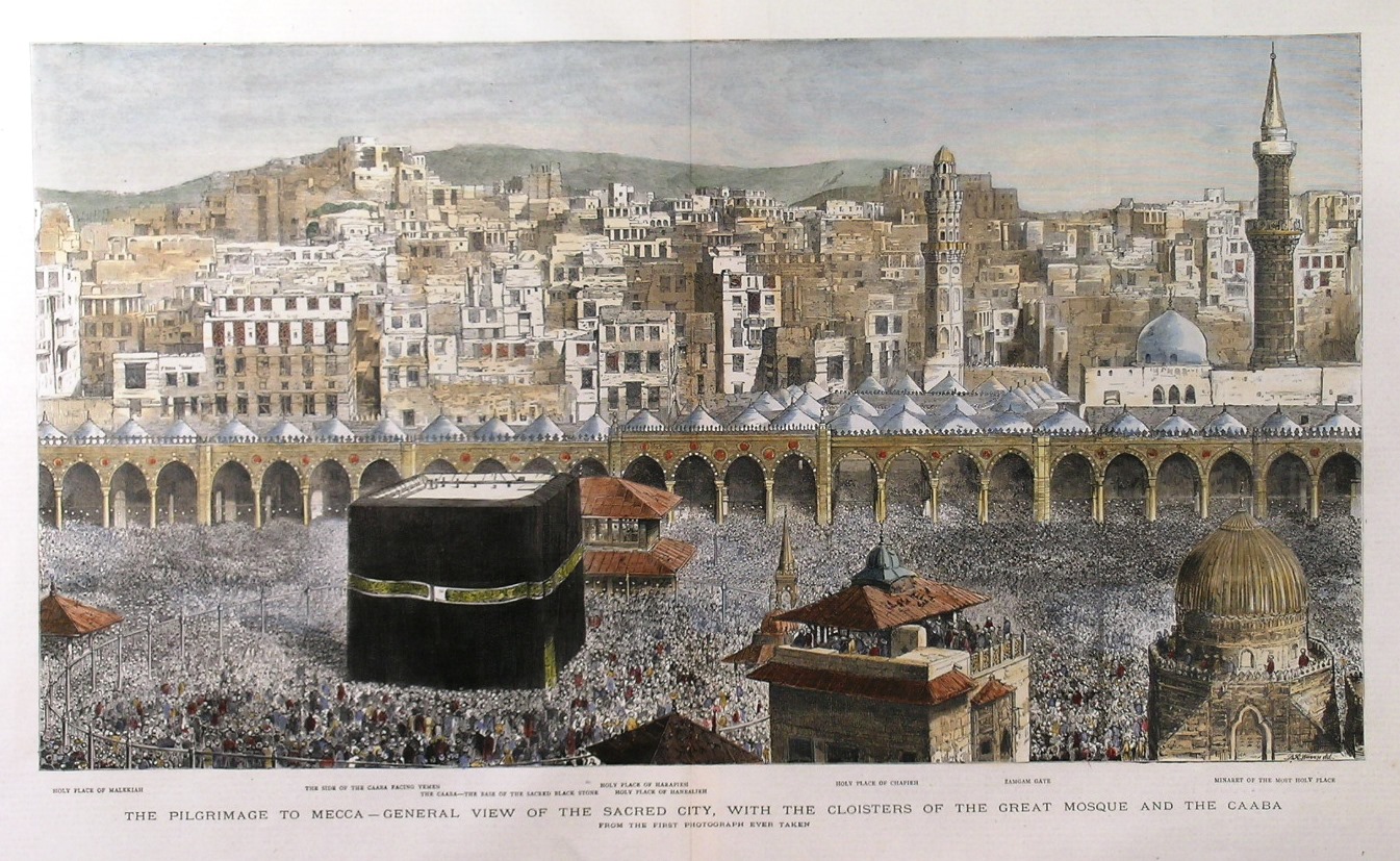THE PILGRIMAGE TO MECCA - GENERAL VIEW OF THE SACRED CITY, WITH THE ...
