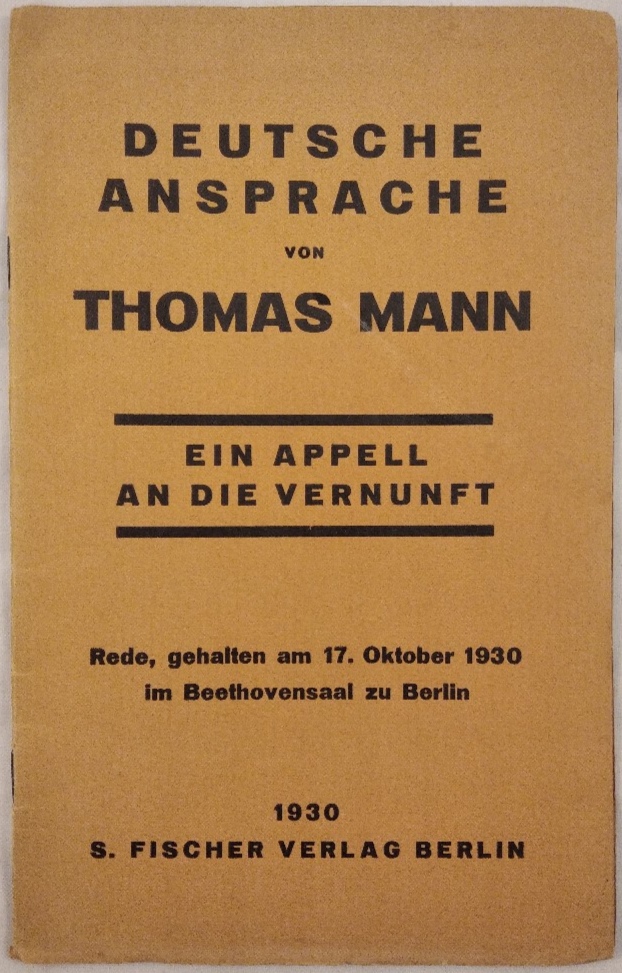 deutsche ansprache ein von thomas mann - ZVAB