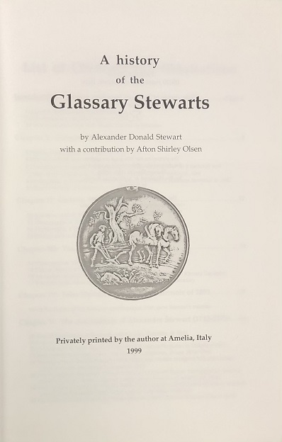 A history of the Glassary Stewarts. With a Contribution by Afton ...