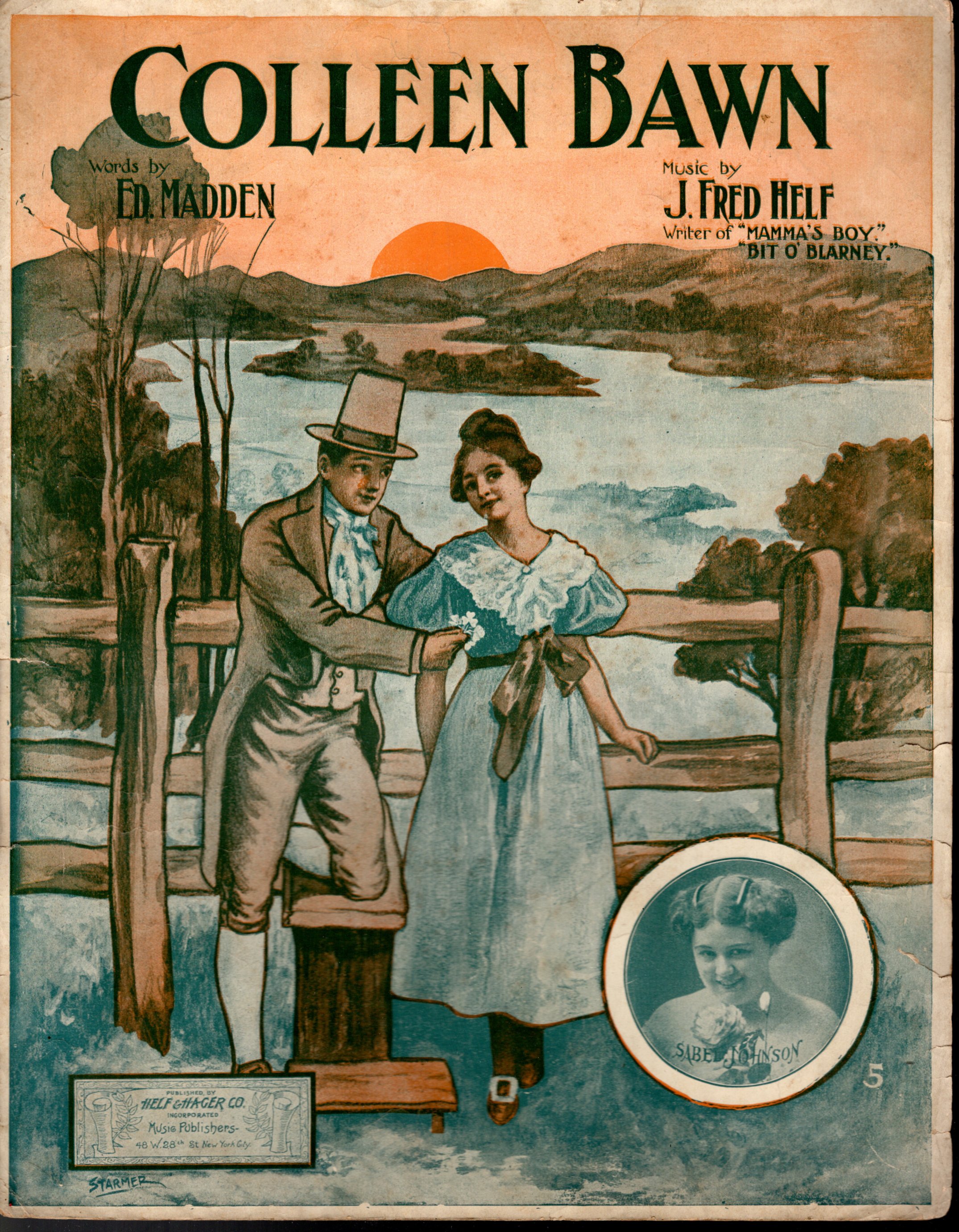 SHEET MUSIC: "Colleen Bawn" by Madden, Ed (Lyric) Helf, J. Red (Music ...