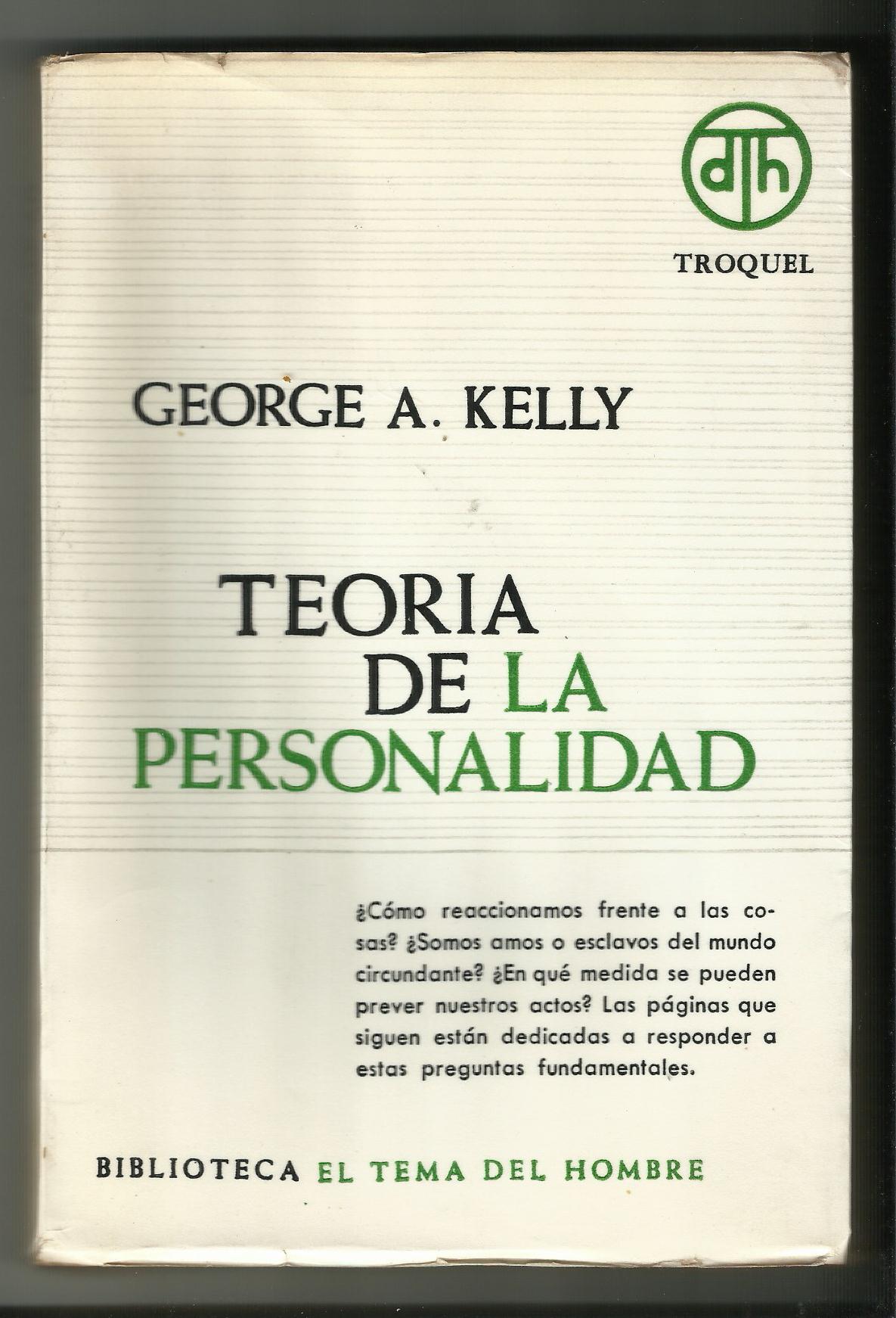 Teoria De La Personalidad de Kelly George: Muy Bien Encuadernación de ...
