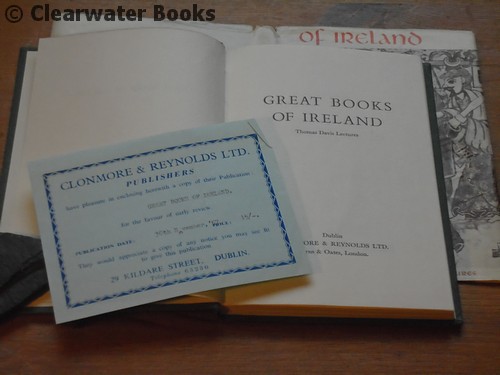 Great Books of Ireland. The Thomas Davis Lectures. by ANTHOLOGY.: Near ...