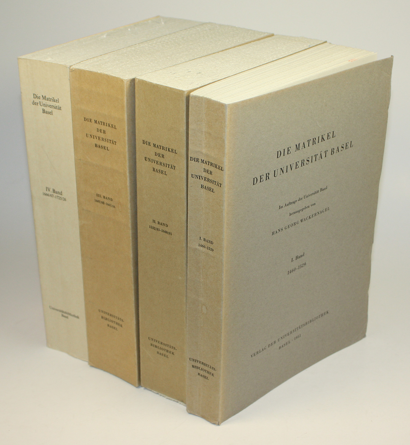 die matrikel der universitaet von wackernagel hans - ZVAB