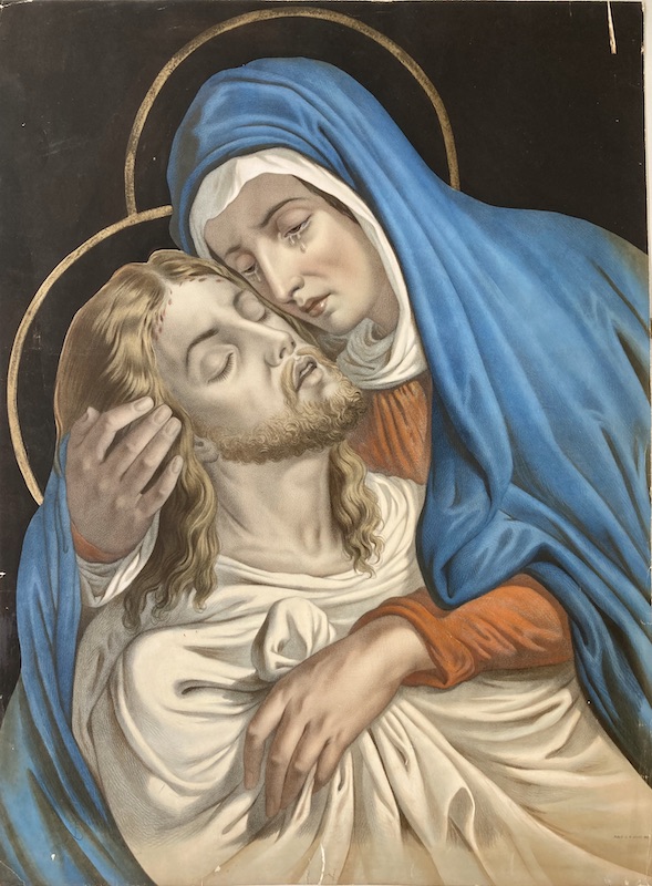 La Virgen Maria Llorando a Cristo Descendido by Anónimo: (1860) Art ...