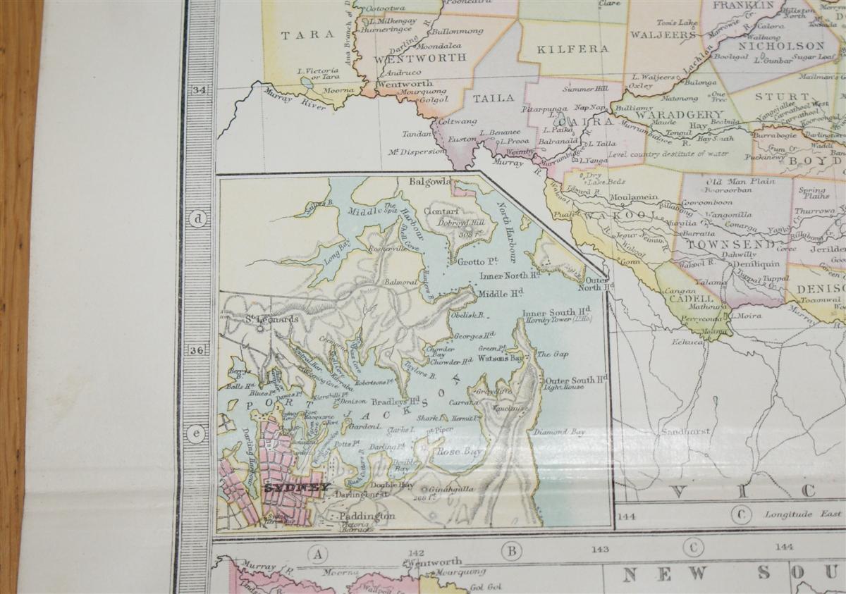 Map of Victoria and New South Wales, Australia - Sheet 82 Disbound from ...