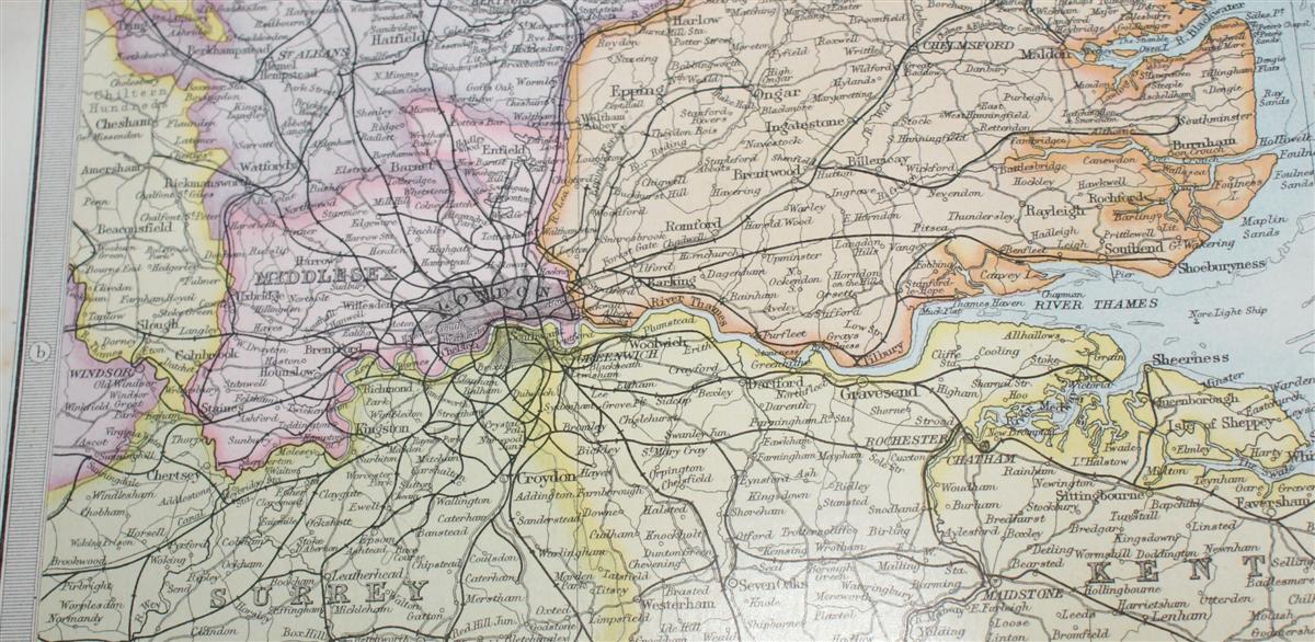 Map of England & Wales (Section 3) covering London, Kent, Essex ...