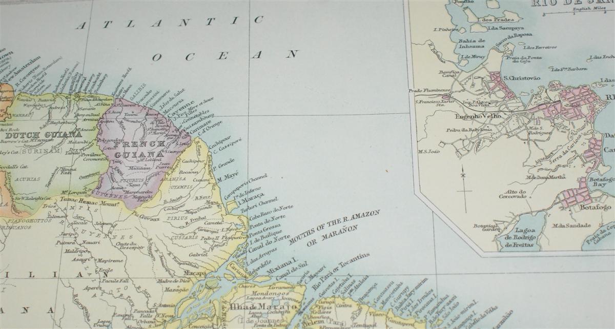 Map of South America (Section 2) covering large parts of Brazil, Dutch ...