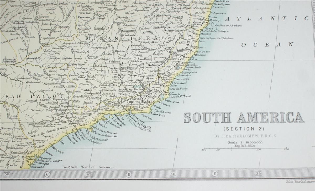 Map of South America (Section 2) covering large parts of Brazil, Dutch ...