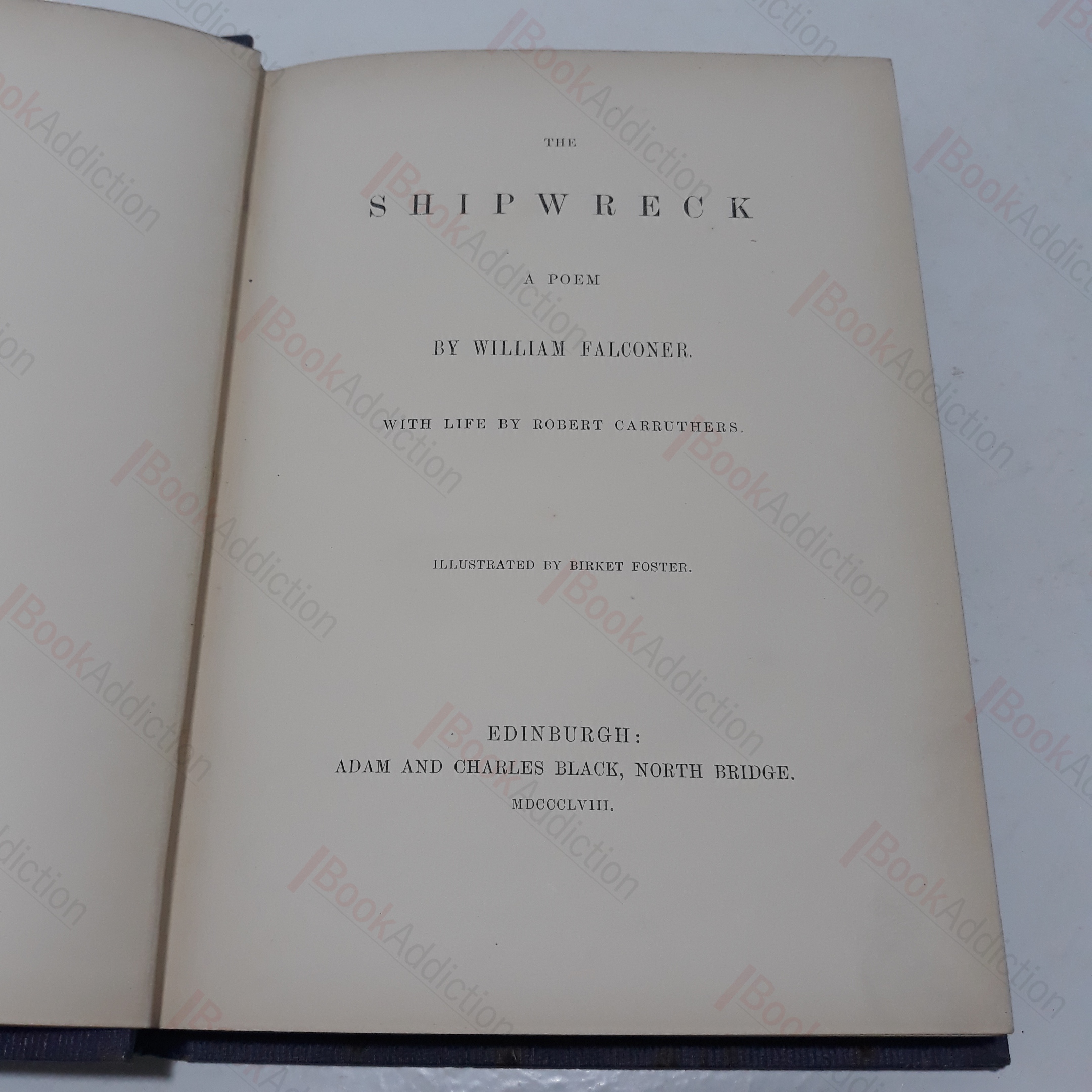 The Shipwreck : A Poem by Falconer, William: Very Good Hardcover (1858 ...