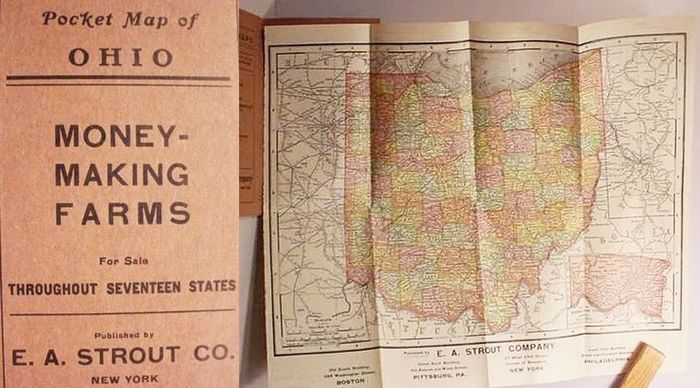 Pocket Map Of / Ohio / Money Making Farms / For Sale / Throughout ...