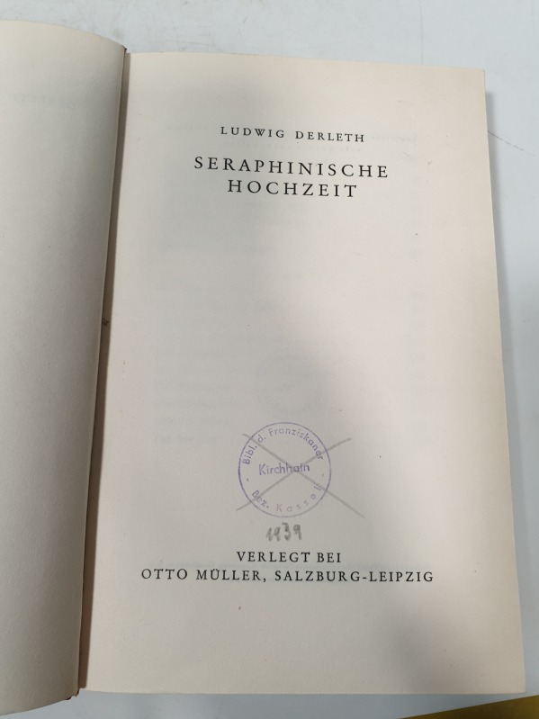 Seraphinische Hochzeit. by Derleth, Ludwig:: 8° (1939) | Antiquariat ...