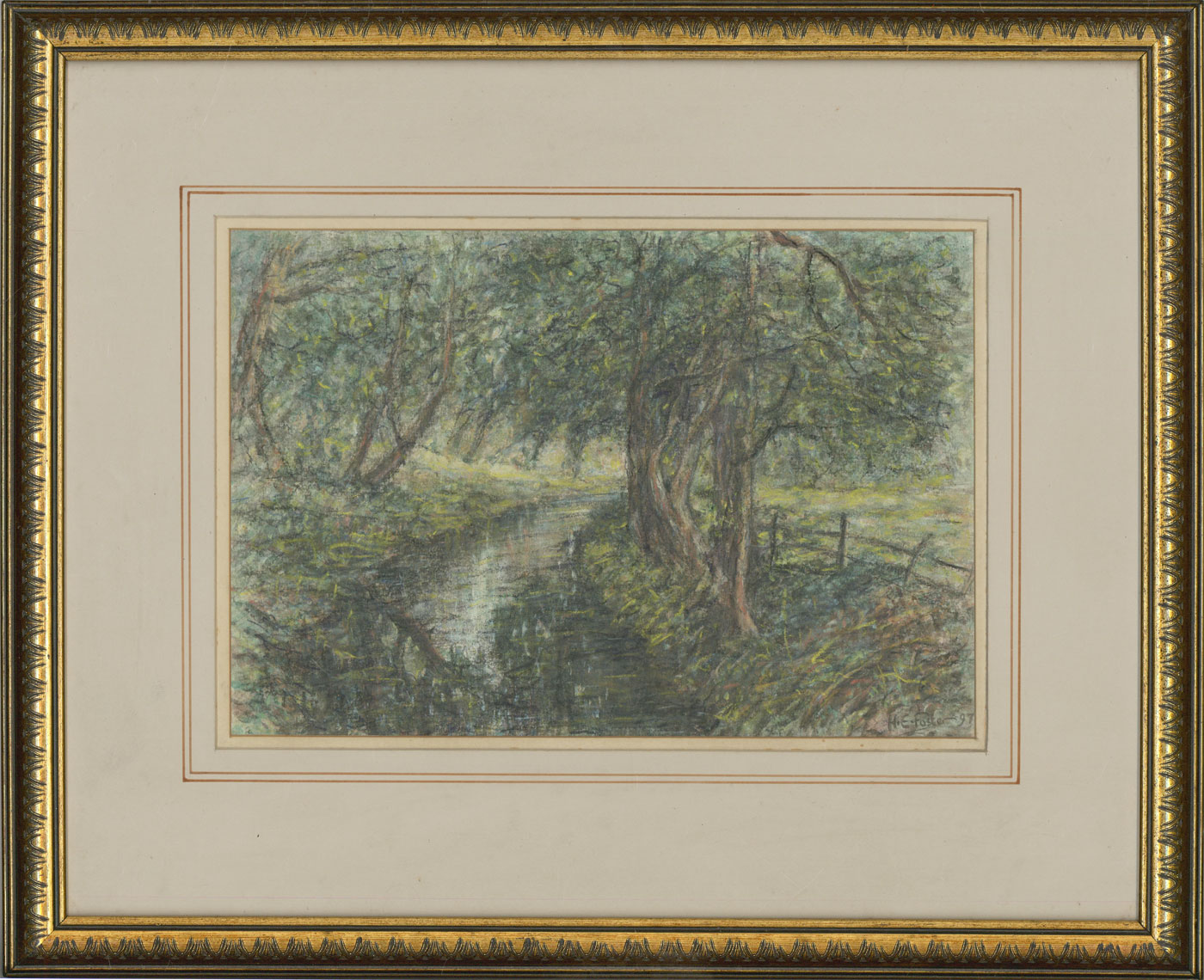 Henry E. Foster (1921-2010) - 1997 Pastel, Abbey Meadows, Redditch by ...