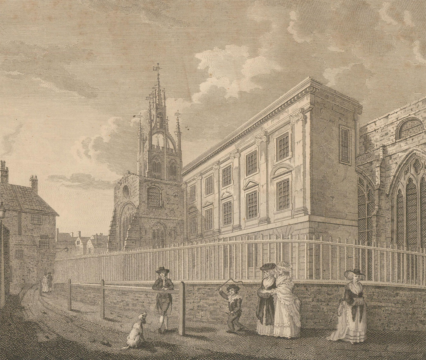 John Brand - 18th Century Etching, Church of St. Nicholas von John ...