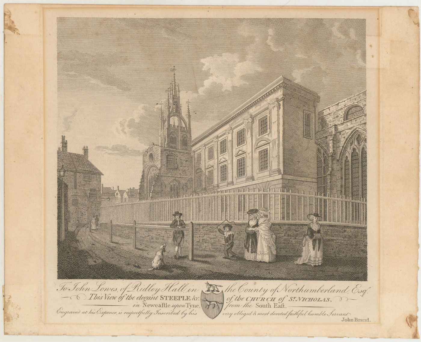 John Brand - 18th Century Etching, Church of St. Nicholas von John ...