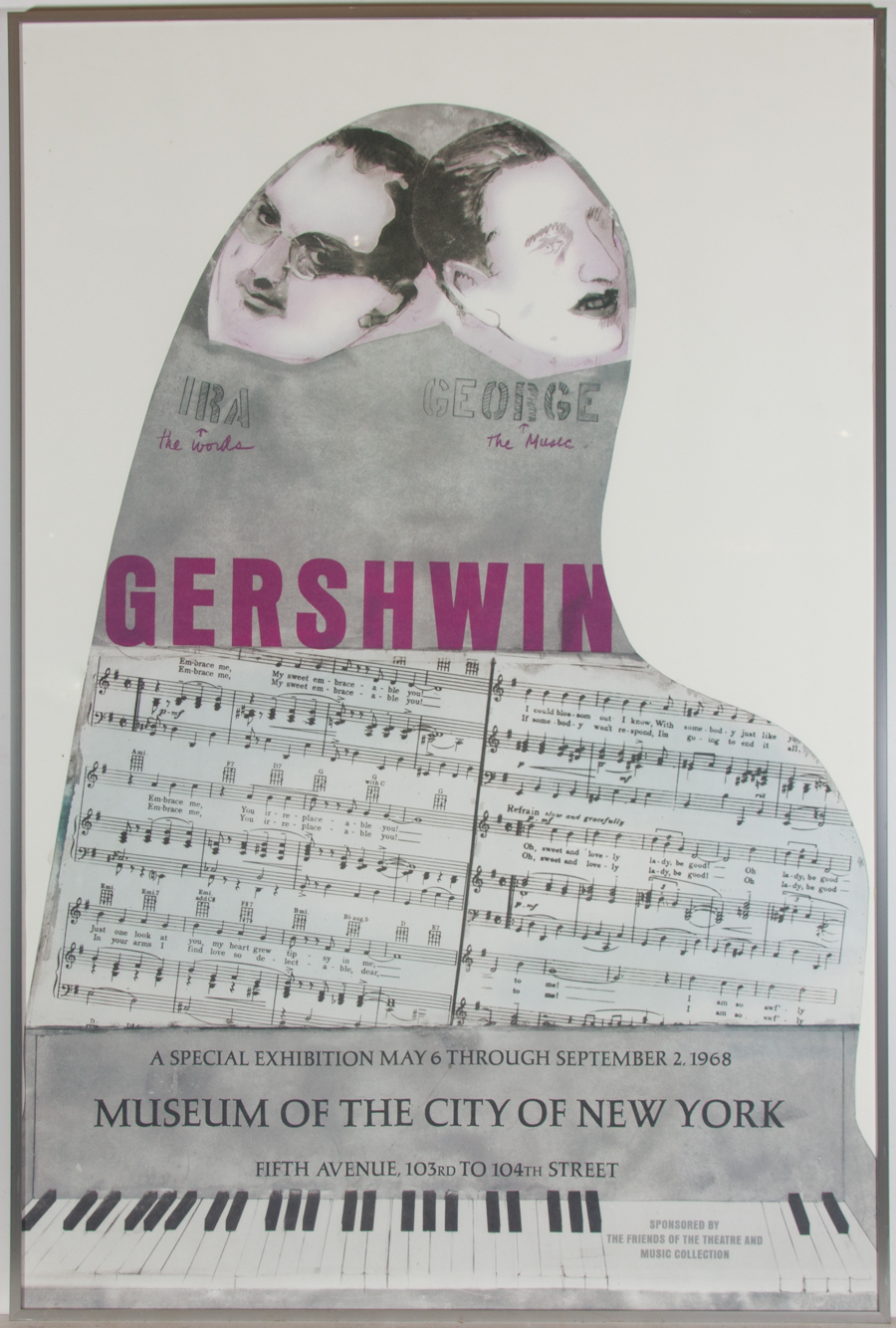 Larry Rivers - Framed Contemporary Digital Print, Gershwin 1968 Poster ...