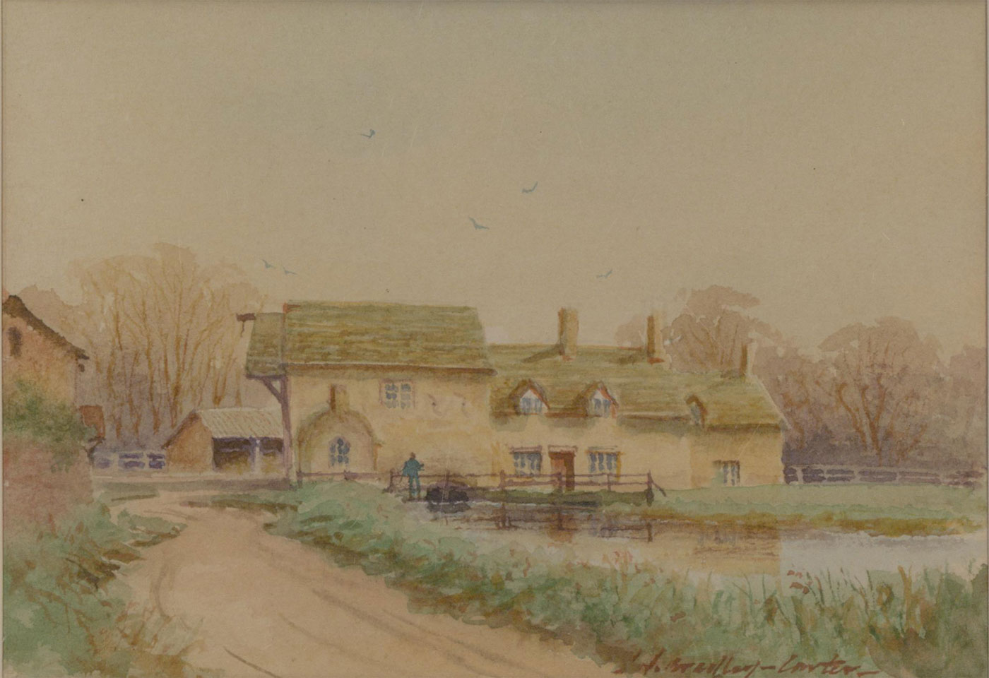 N. Bradley-Carter - Mid 20th Century Watercolour, The Old Mill at ...