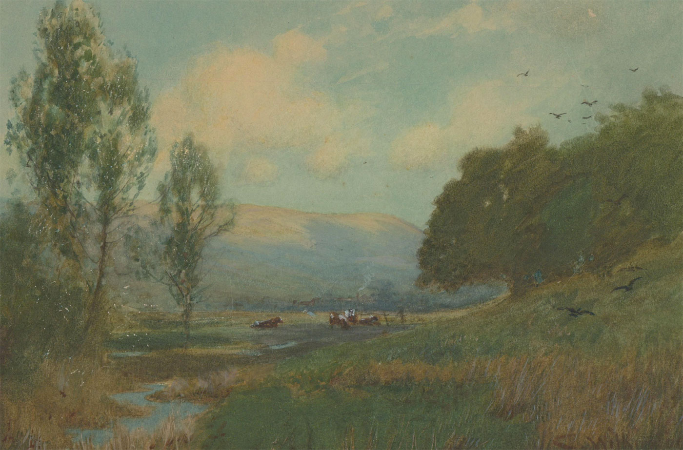 Charles Alexander Wilkinson (1862-1939) - Watercolour, Landscape with ...