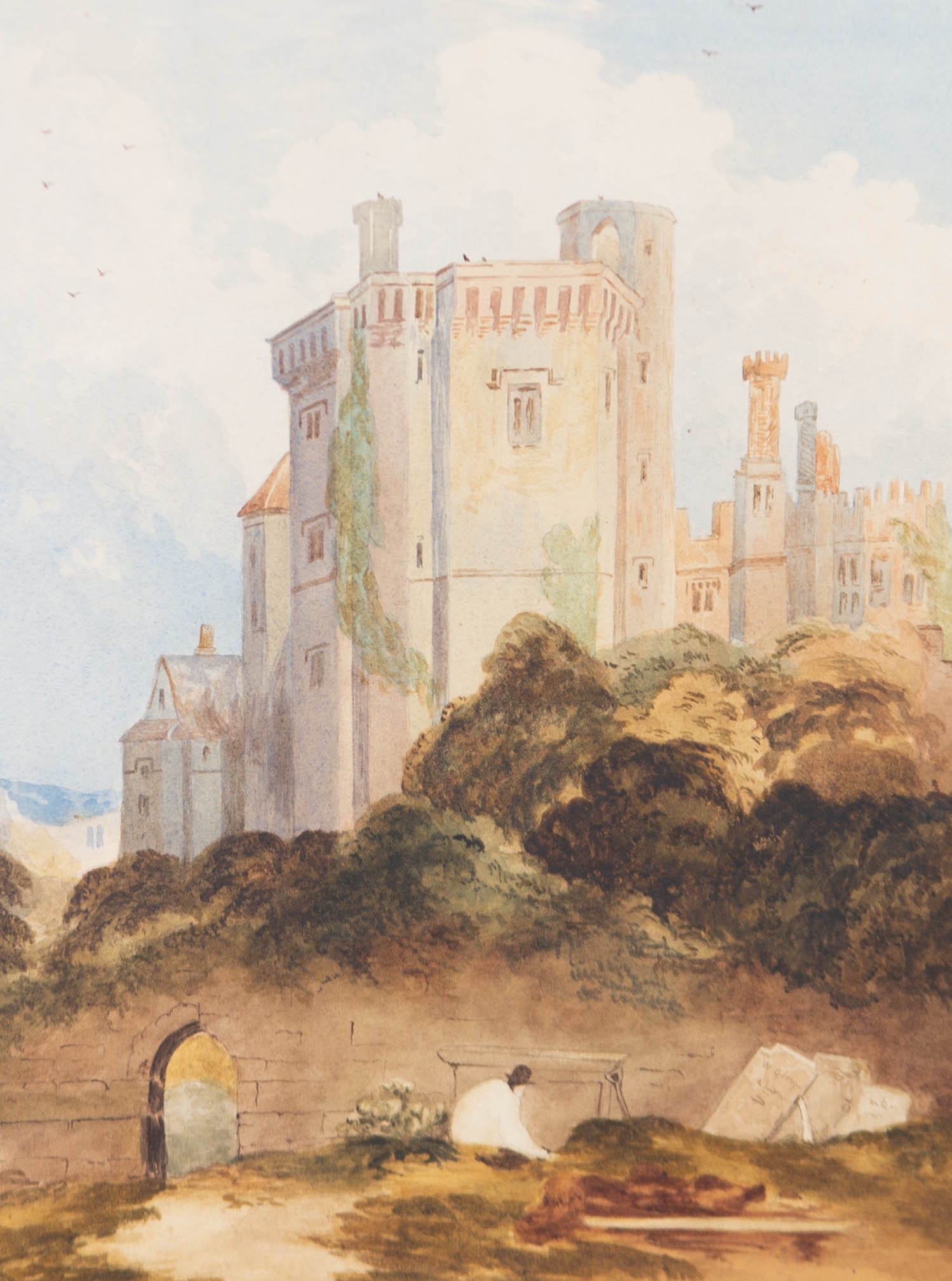 Late 19th Century Watercolour - The Grave Digger: Art / Print / Poster ...