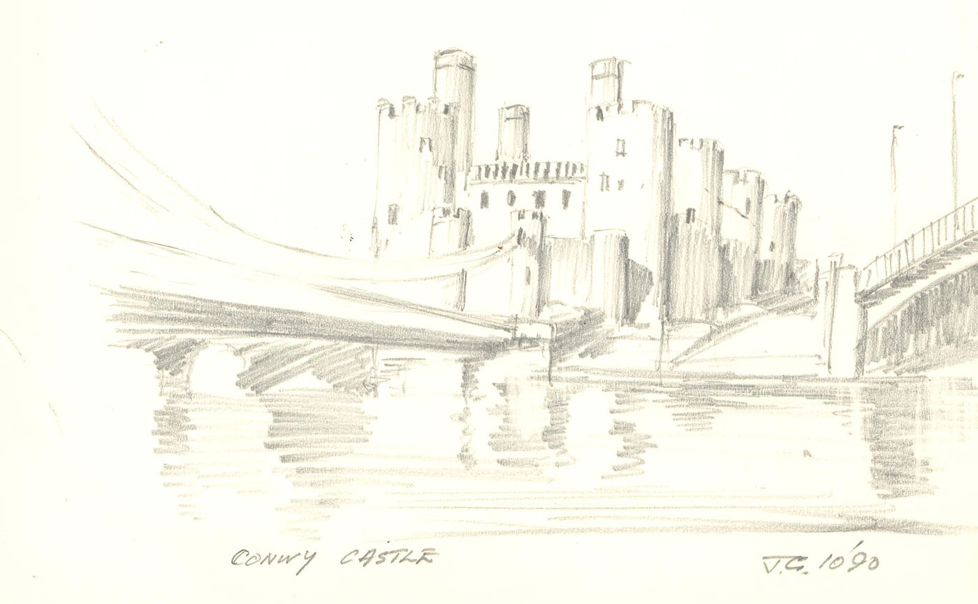 John A. Case - Set of Three Contemporary Graphite Drawings, Street ...