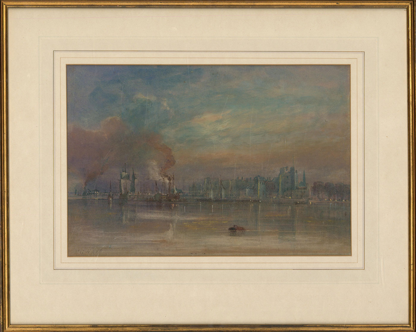 T. A. Hart - Early 20th Century Watercolour, Port View von T. A. Hart ...