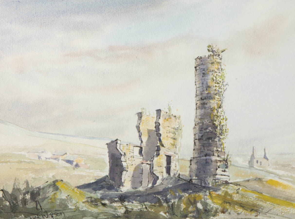 Derek Watson - 20th Century Watercolour, Ruins von Derek Watson: Signed ...