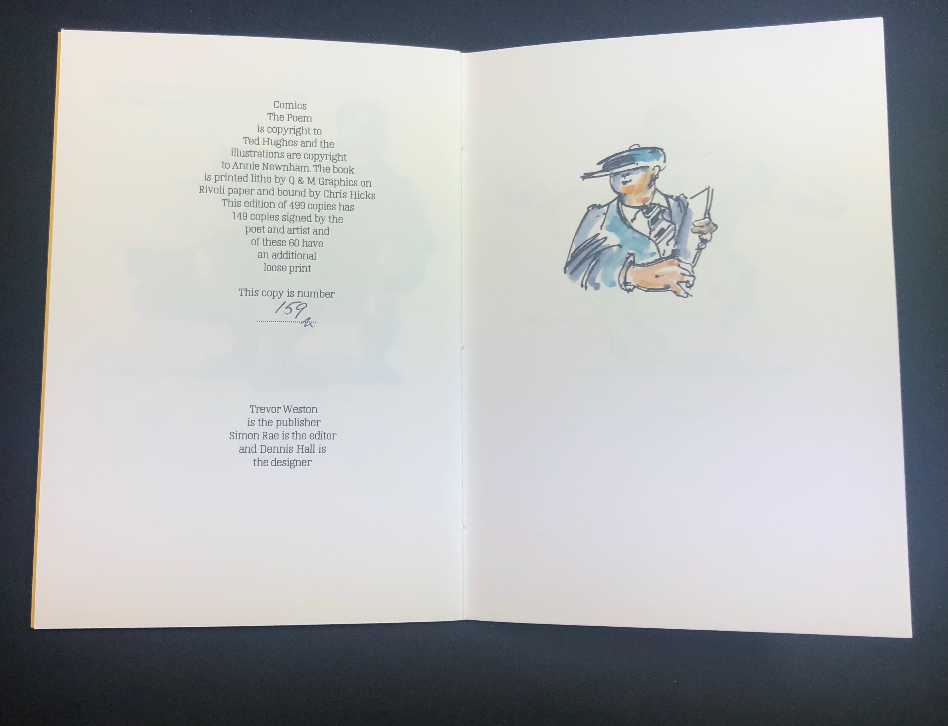 Comics 1/60 with additional large signed print von Hughes, Ted: Fine ...