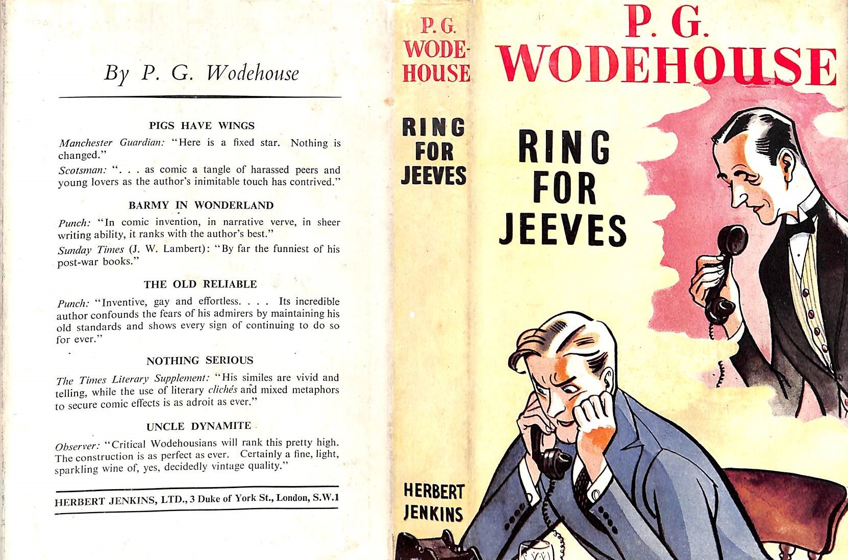 Ring For Jeeves by WODEHOUSE, P.G.: Very Good Hardcover (1953) 1st Edition | The Cary Collection