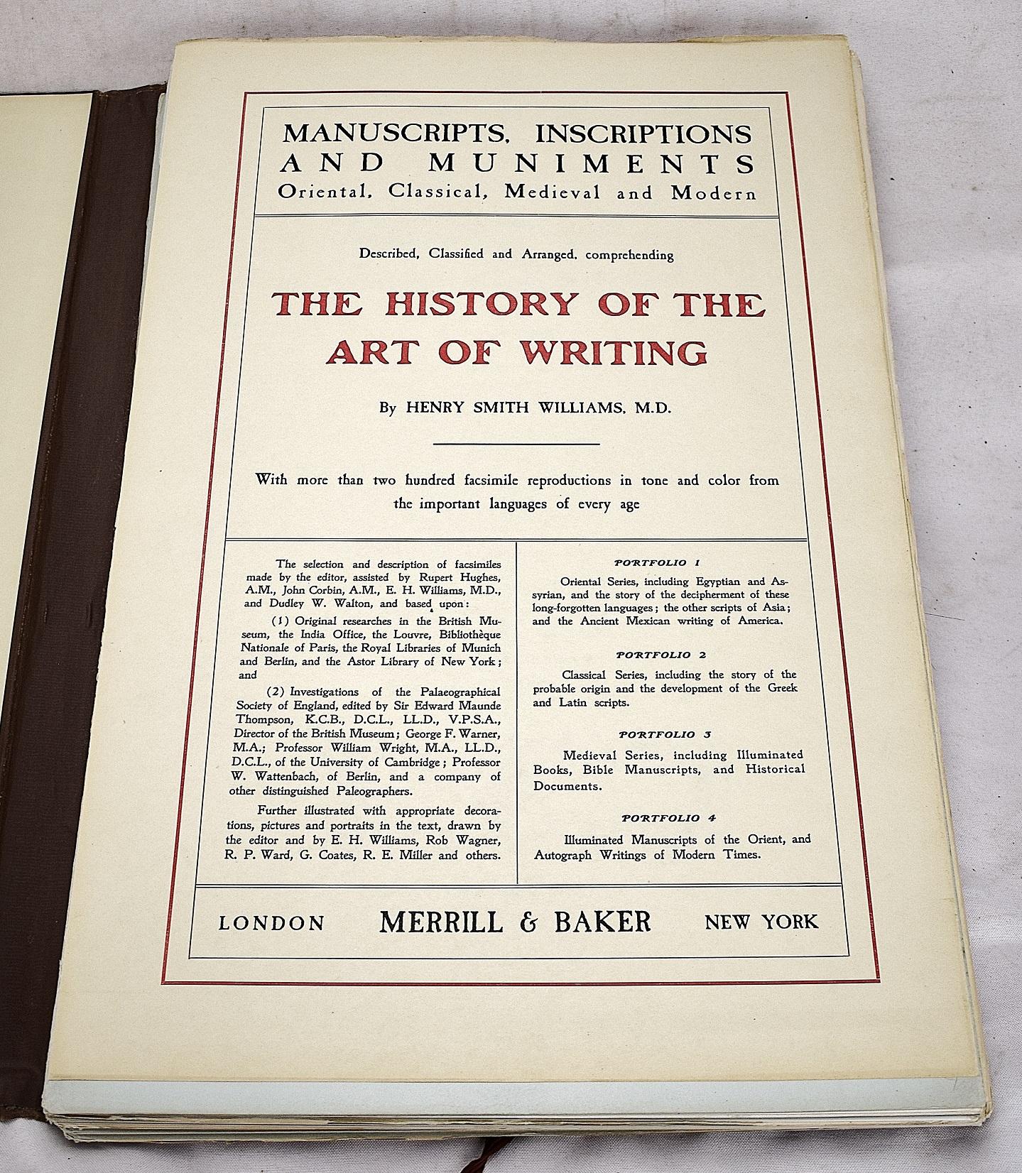 The history of the art of writing : manuscripts, inscriptions and ...