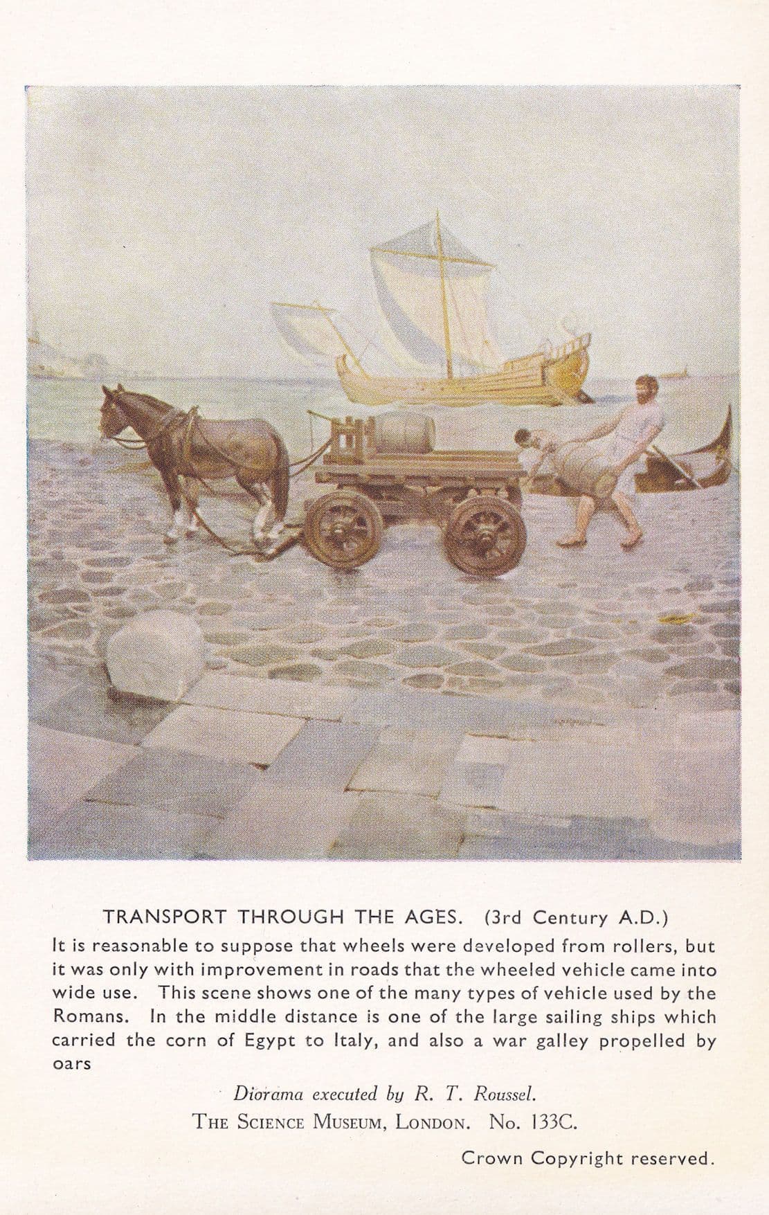 Transport Through The Ages 3rd Century Roman Ships Postcard: Manuscript ...