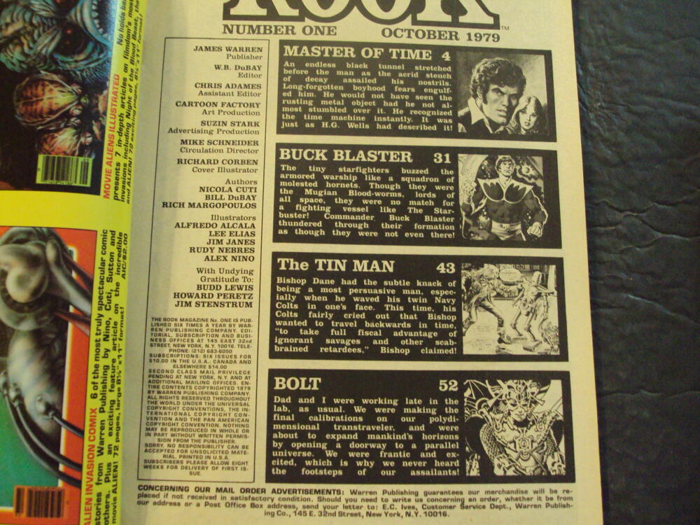 The Rook #1 Oct 1979 Bronze Age Marvel/Warren Magazine Uncirculated ...
