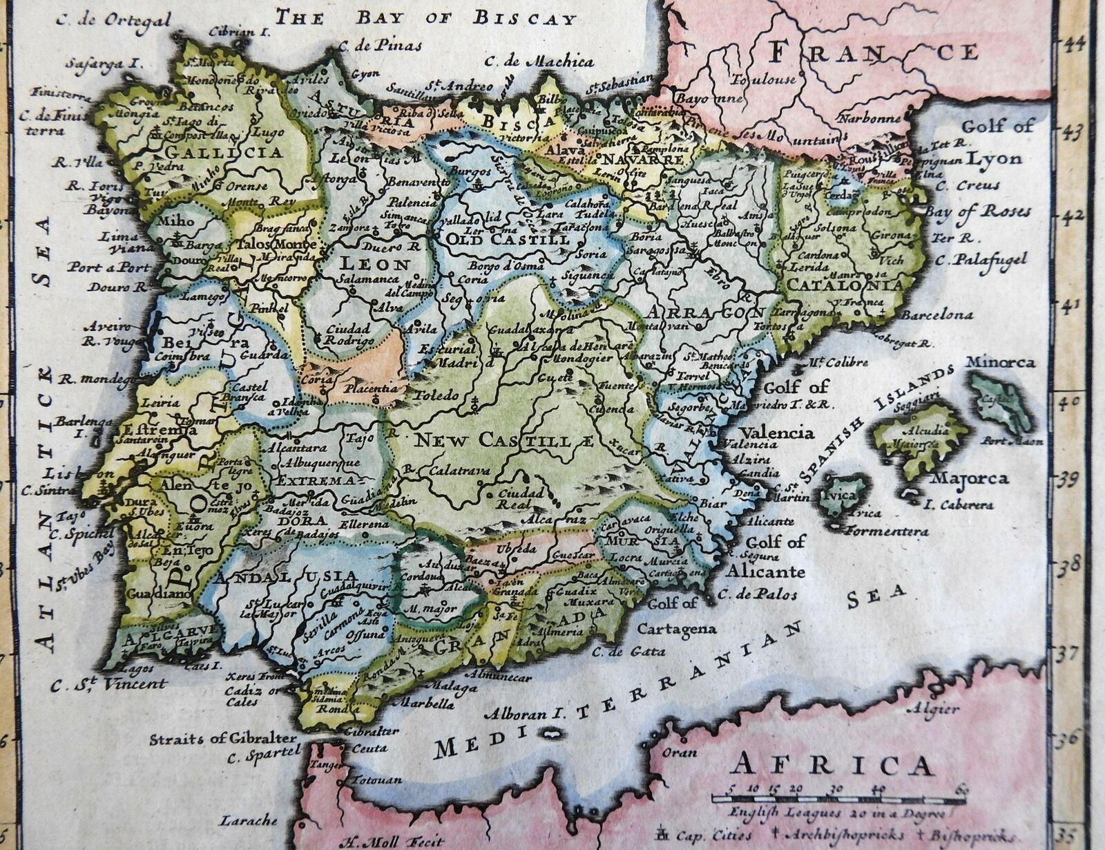 Map Of Spain 1700