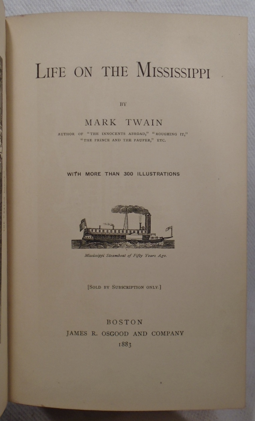 Life on the Mississippi by TWAIN, Mark: Hardcover (1883) 1st Edition ...
