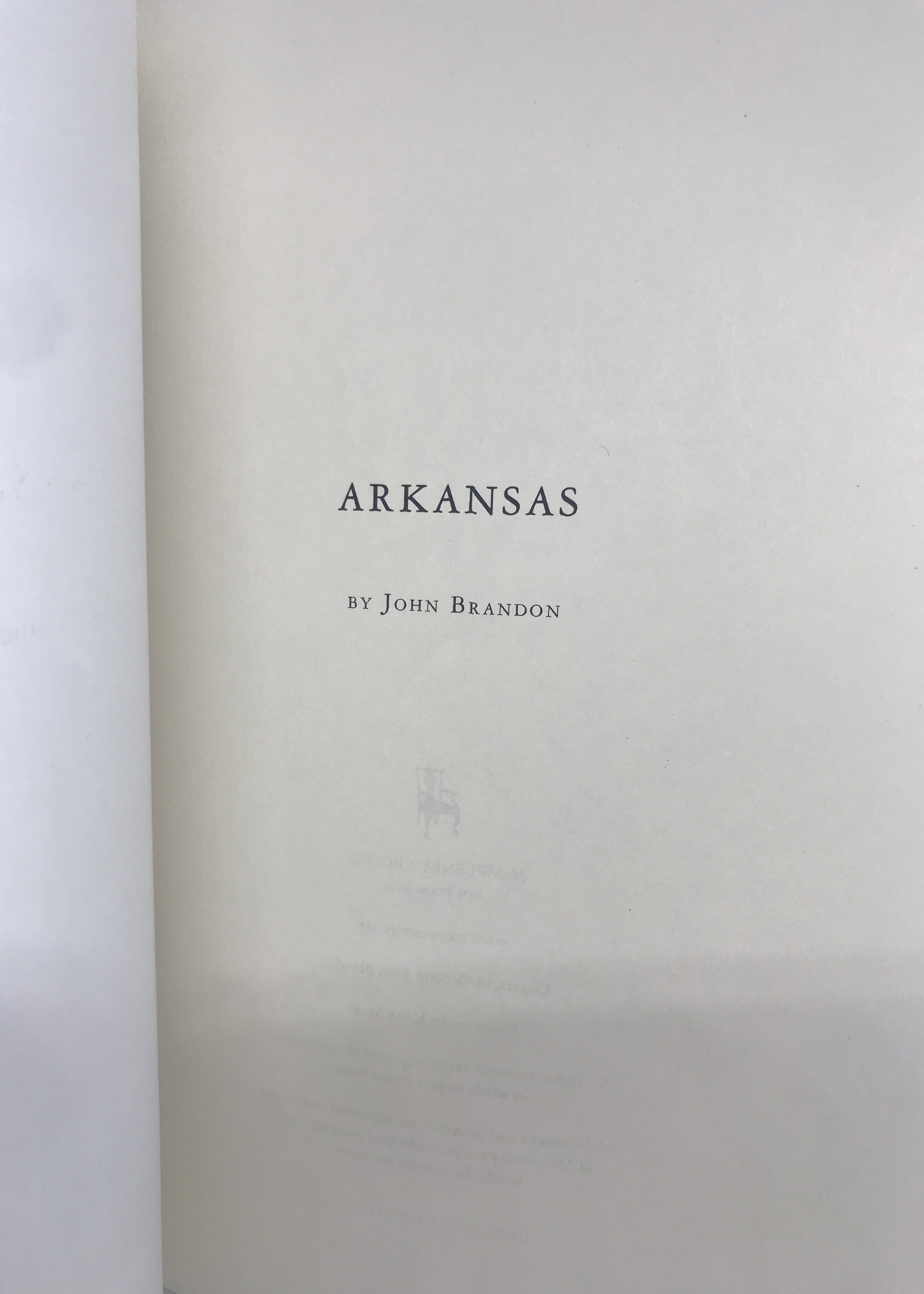 Arkansas (Advance Reading Copy) by John Brandon: As New Soft cover ...