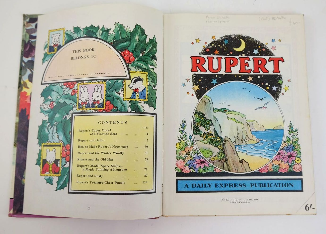 RUPERT ANNUAL 1965 by Bestall, Alfred: Very Good Hardback (1965 ...