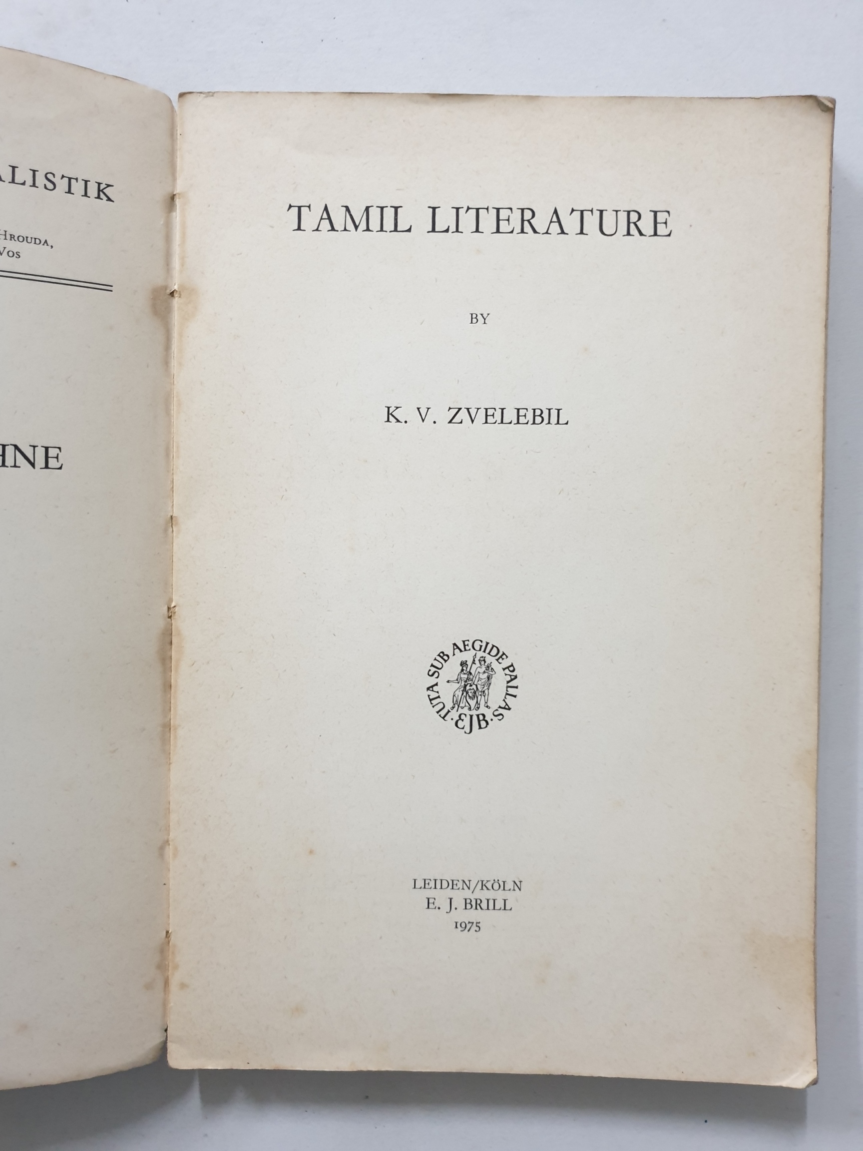 Tamil Literature. Leiden. E. J. Brill by Zvelebil, K. V.: used/Good ...