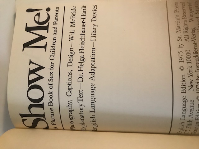 Show Me! A Picture Book of Sex for Children and Parents by Fleischhauer ...