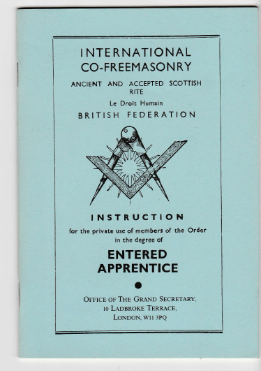 International Co-Freemasonry Instruction Booklets: Fine Soft cover All ...