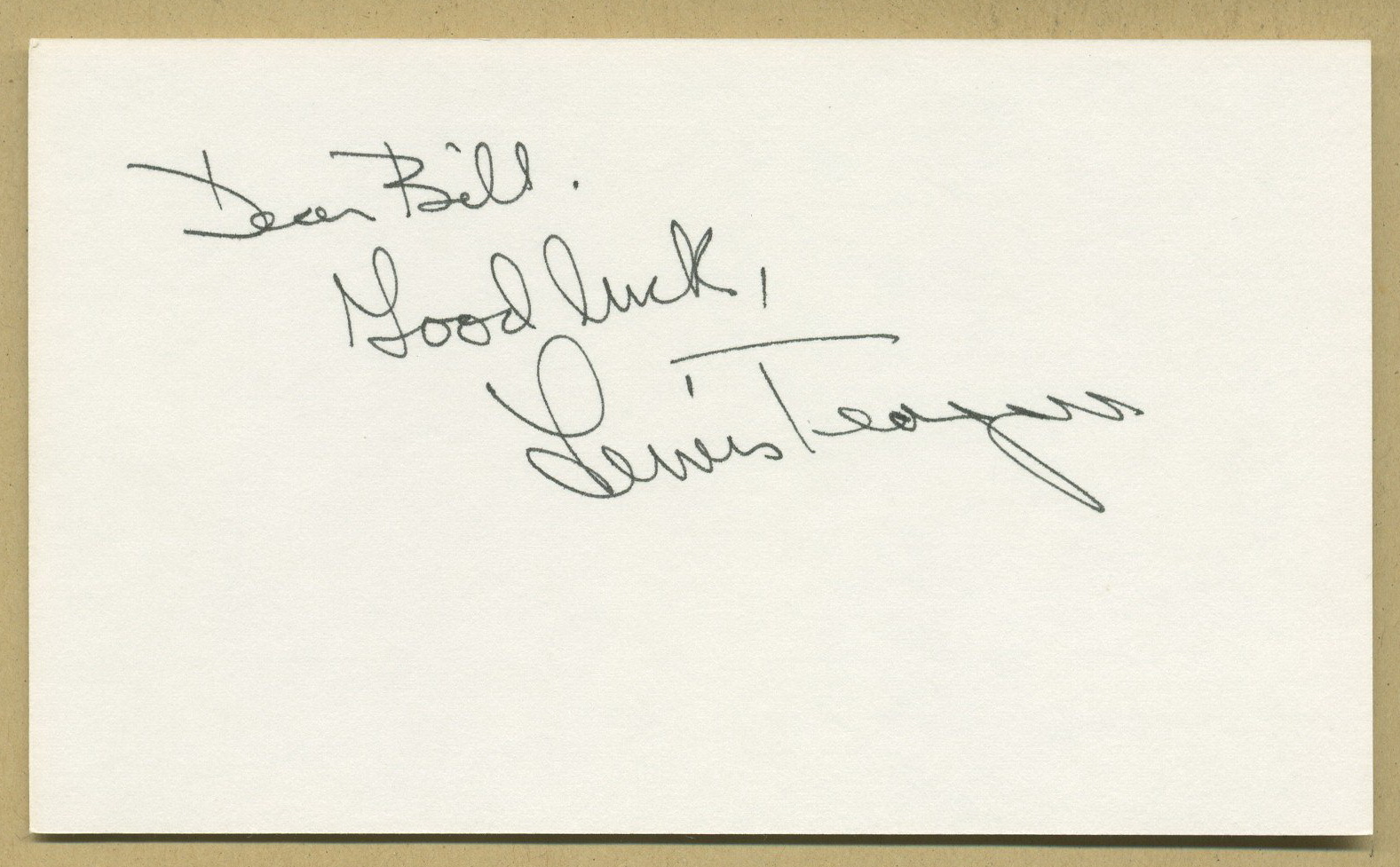 Lewis Teague - Signed card 1988 + Photo de Lewis Teague - American film ...