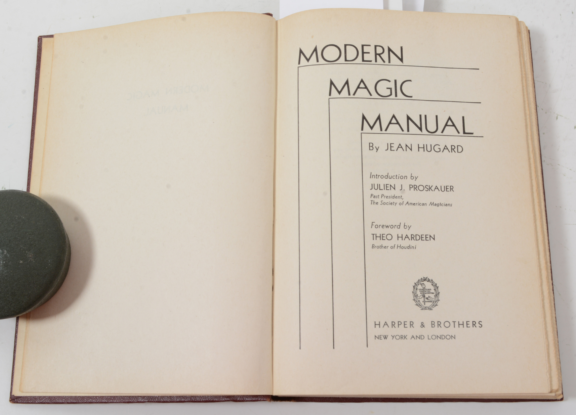 Modern Magic Manual. by Hugard, Jean.: Good Hardcover (1939) 1st ...