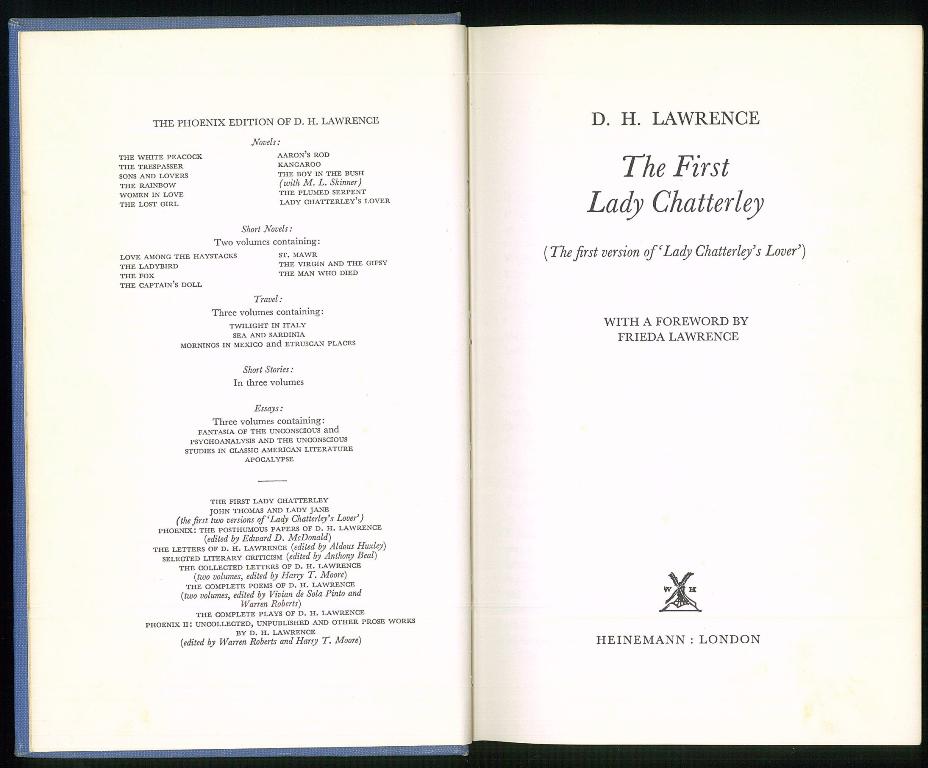 The First Lady Chatterley. (The First Version of 'Lady Chatterley's ...