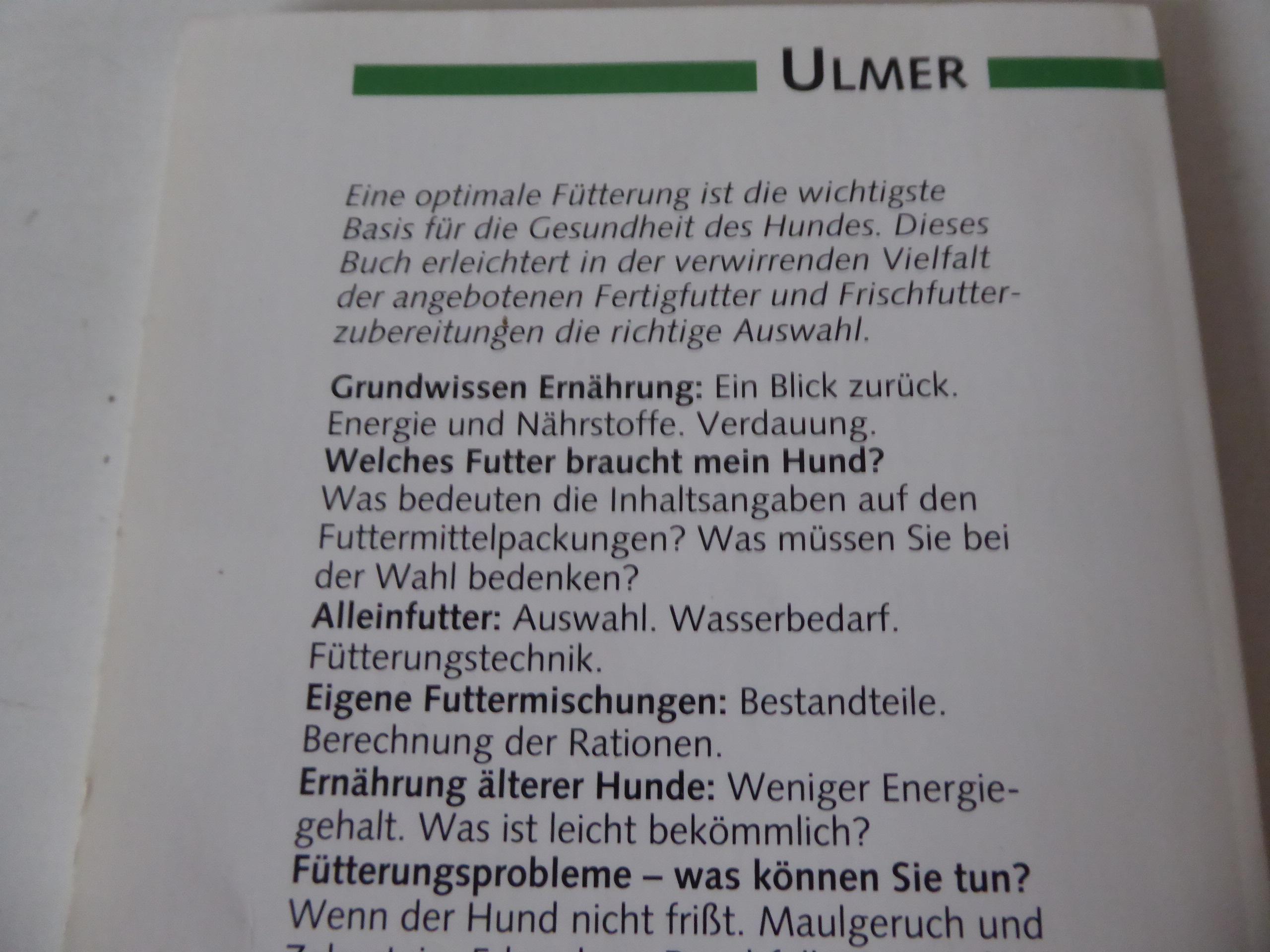 Hunde richtig füttern. TB by Helmut Meyer, Jürgen Zentek: WIE NEU ...