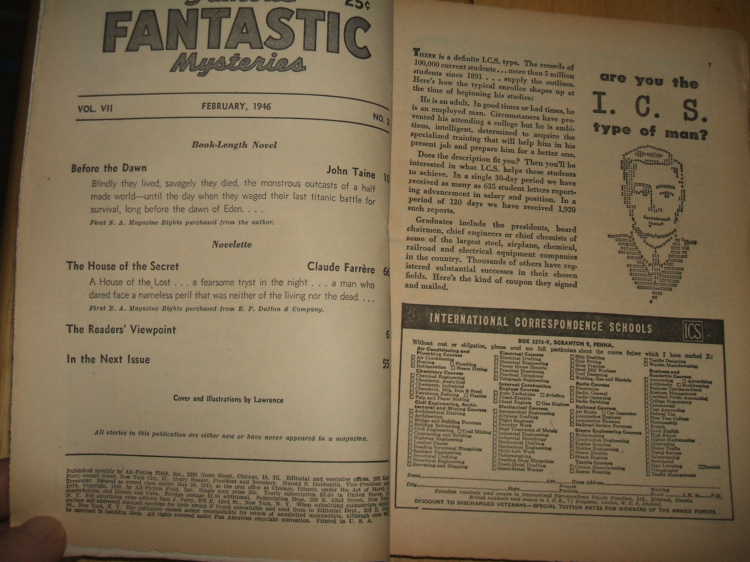 Famous Fantastic Mysteries for February 1946 by Edited by Mary ...