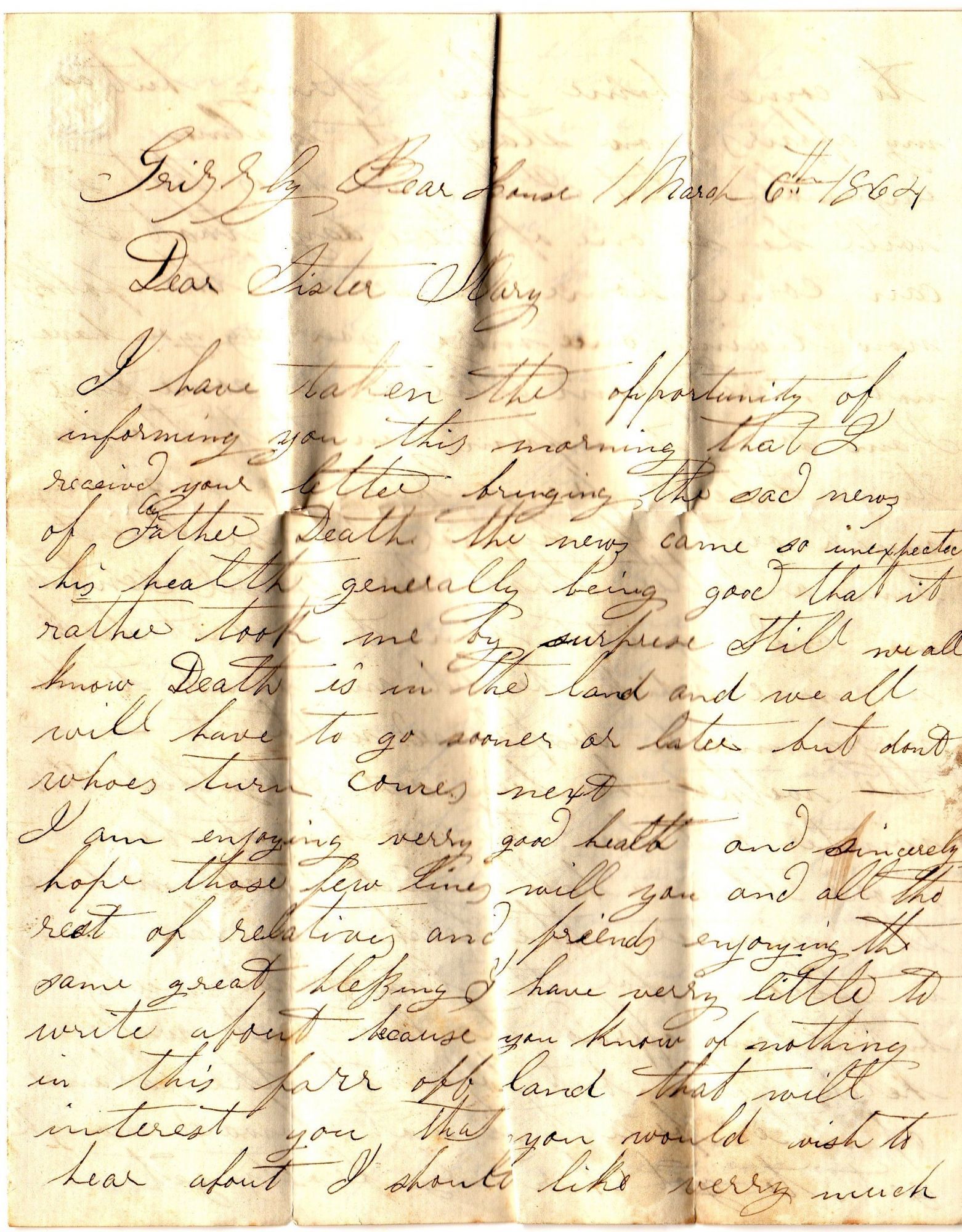 1864 Civil War Dated Letter " The union folks will give the rebels such ...