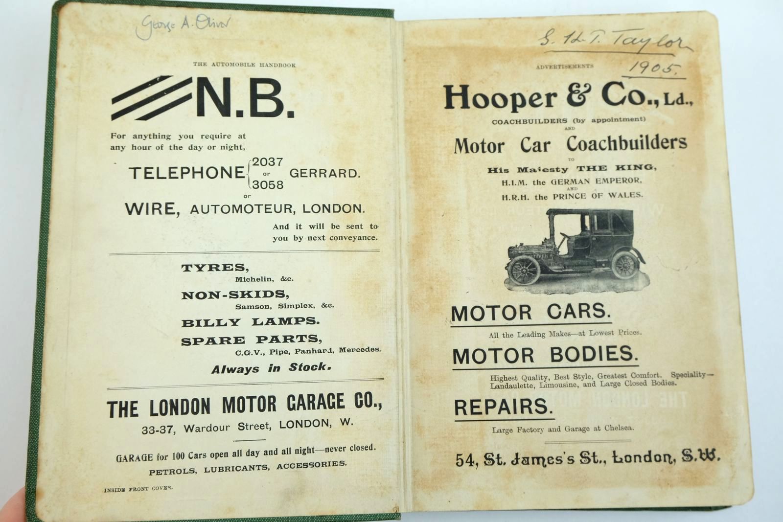 THE AUTOMOBILE HANDBOOK: Very Good Hardback (1905) First edition ...