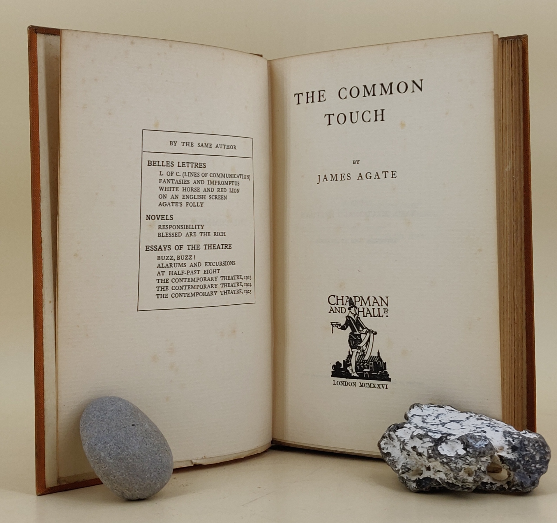 The Common Touch by Agate, James: Good Hardcover (1926) 1st Edition ...