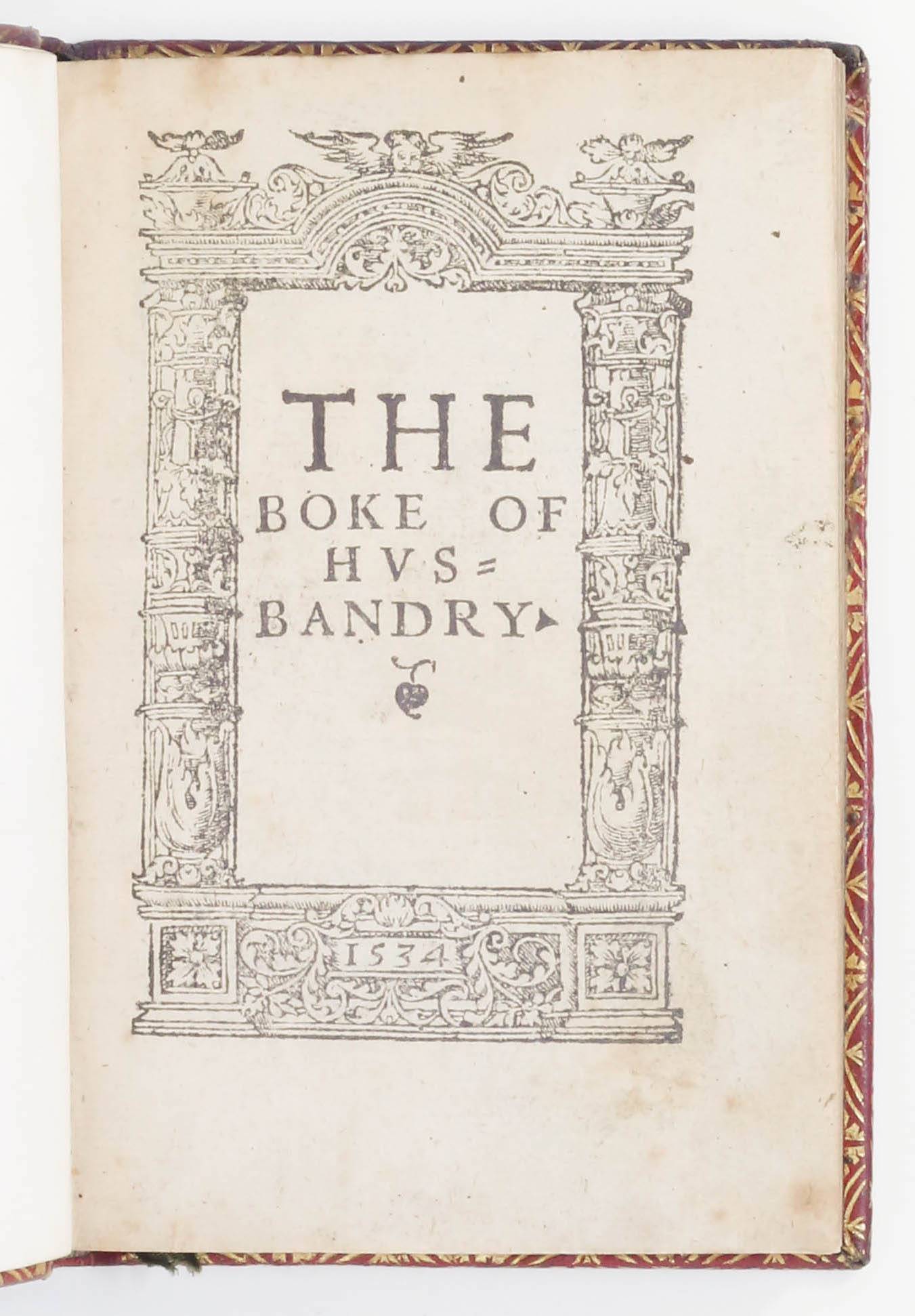 The Boke of Husbandry by Fitzherbert, [Anthony]: Very good Hardcover ...