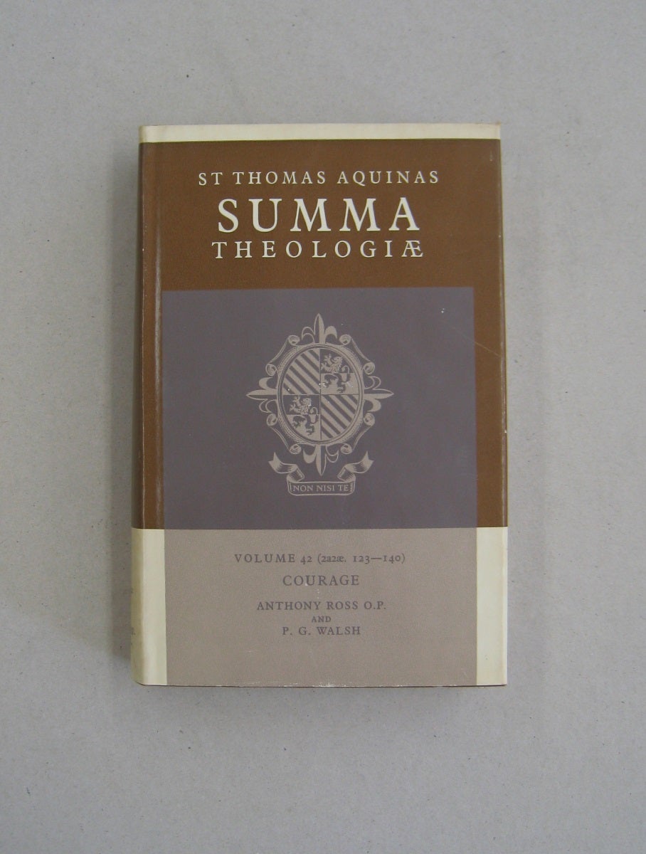 Summa Theologiae Volume 42 (2a2ae. 123-140) Courage by Thomas Aquinas ...