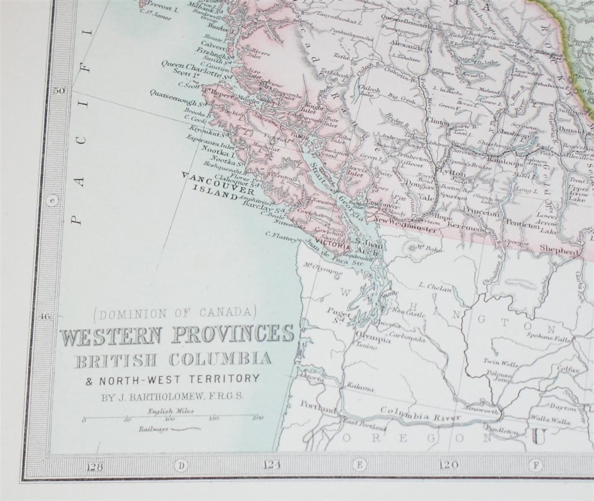 Map of 'Dominion of Canada - Western Provinces, British Colombia and ...