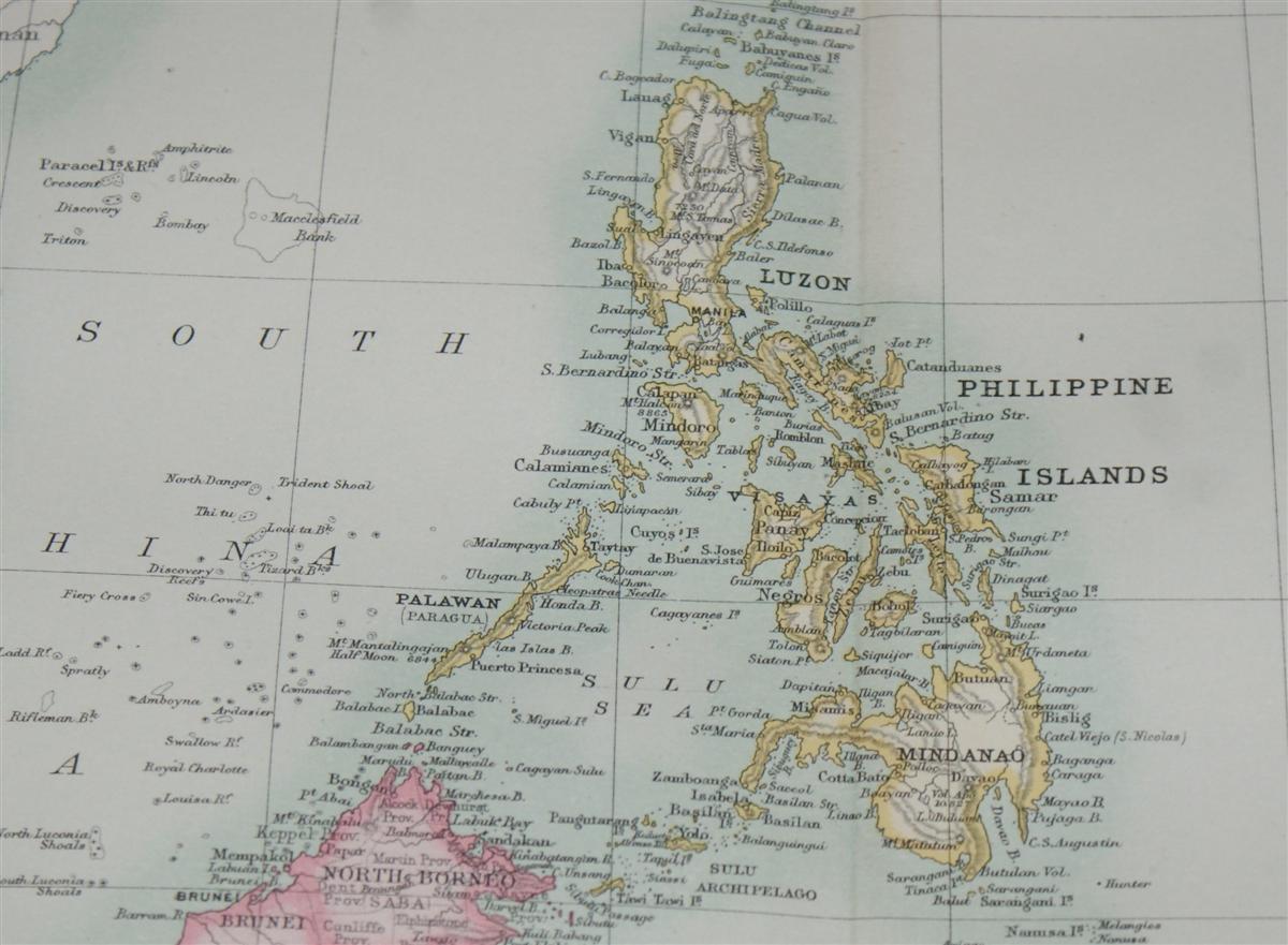 Map of 'East Indian Archipelago' - Sheet 50 disbound from the 1890 'The ...